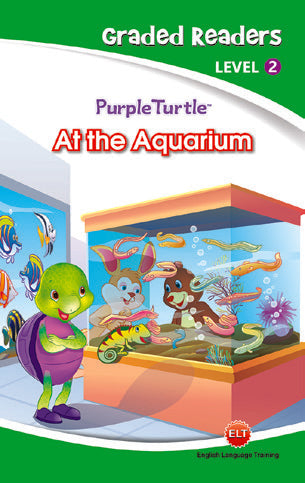 Purple Turtle - AT THE AQUARIUM (LEVEL -2 TALKING) Learn with stories ...